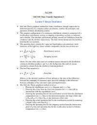 Binary Distillation - Mass Transfer Operations I - Handout | CHE 545 ...