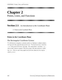 Points, Lines and Functions - Fundamentals of Mathematics - Notes ...