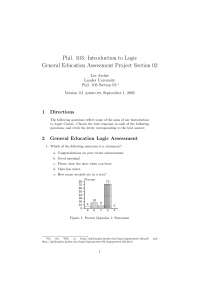 General Education Logic Assessment - Introduction to Logic | PHIL 103 - Docsity