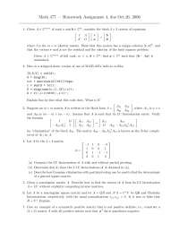 Practice Assignment #4 - Numerical Linear Algebra | MATH 477 - Docsity