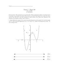 4 Questions of Survey of Calculus - Exam 1 | MATH 160 - Docsity