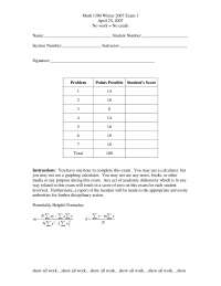 7 Solved Problems for Exam 3 - Finite Mathematics | MATH 1300 - Docsity