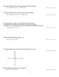 Test 4 Questions with Answers - College Algebra | MATH 1111 - Docsity