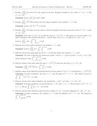 Review Sheet for Double Integrals - Multivariate Calculus | MATH 200 - Docsity