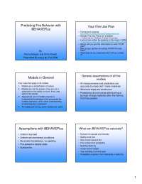 Predicting Fire Behavior with BEHAVEPlus - Lecture Slides | FOR 427 ...