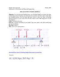 Answers to Assignment #4 - Introduction to Statics | ME 212 - Docsity