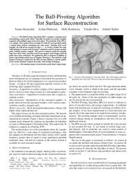 The Ball-Pivoting Algorithm for Surface Reconstruction | CMPS 290 - Docsity