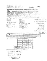 Solutions for Quiz 1 | Mathematics for Social Sciences I | MATH 1320 ...