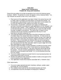 Problem Set 6: Arrays and Collection - Object Oriented Programming ...