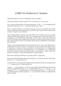 Operating Systems - Problem Set 2 with Solution | COMP 310 - Docsity