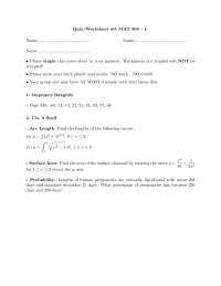 Questions on Calculus and Analytic Geometry II - Worksheet 5 | MAT 308 ...