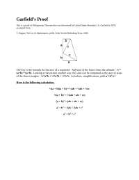 Notes on Garfield Proof - Mathematics in The Modern World | MATH 1319 ...