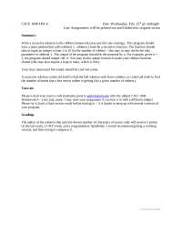 Computer Science II - Assignment 4 | CSCE 1040 - Docsity