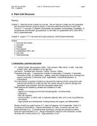 Cell Structure and Function - Review Sheet | BIOS 305 - Docsity