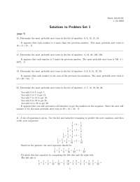 Solutions to Problem Set 1 - College Algebra | MATH 101 - Docsity