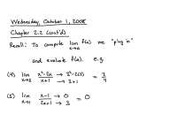 Handwritten Notes on Calculus I | MATH 121 - Docsity