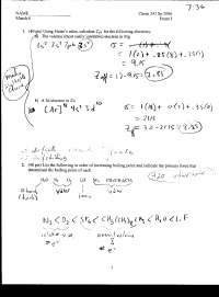 Exam 1 with Answers - Intermediate Descriptive Inorganic Chemistry ...