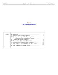 The Normal Distribution - Introduction to Biostatistics | PUBHLTH 540 - Docsity