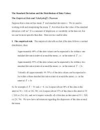 The Standard Deviation and Distribution of Data Values: The Empirical ...