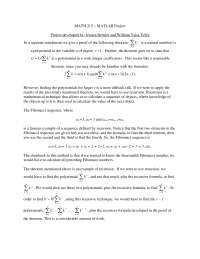 MATLAB Project on Introduction to Linear Algebra | MATH 215 - Docsity