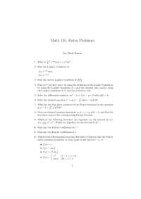 23 Problems Final Exam - Differential Equation | MATH 0135 - Docsity