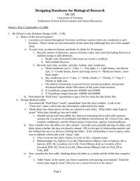 Bird Point Count Database Design, Creating Tables in Access | NR 385 ...