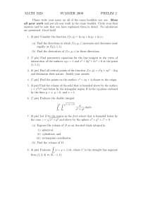 Multivariable Calculus Exam Paper | MATH 1920 - Docsity