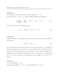 Solved Problems on Euler's Lagrange Field Equation - Assignment 2 | PHY 396K - Docsity