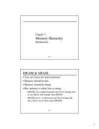 An Introduction to the Memory Hierarchy - Lecture Slides | CS 472 - Docsity