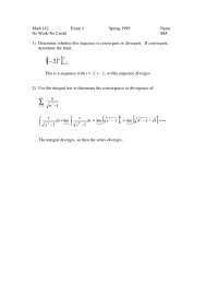 Convergence, Divergence - Exercise Exam Questions - Calculus II | MATH ...