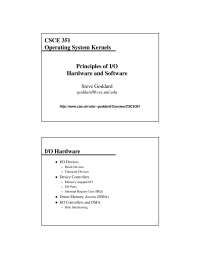 Operating System Kernels - Principles of I/O Hardware and Software | CSCE 351 - Docsity