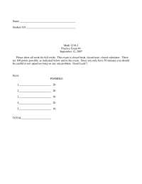 Practice Exam 1 for Calculus I | MATH 1210 - Docsity