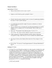 Final Exam Practice Sheet - Biostatistics | BIL 311 - Docsity