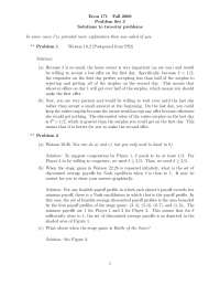 Introductory Game Theory - Solutions to Problem Set 3 | ECON 171 - Docsity