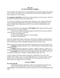 In Class Presentation Guidelines - Peoples of the United States | Hist ...