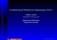 Gradient Based Methods for Optimization - Lecture Slides | MTH 654 - Docsity