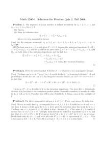 Solutions for Practice Quiz 2 - Discrete Mathematics | MATH 2200 - Docsity