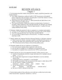 Exam Review Paper - Introduction to Statistics and Probability | MATH ...