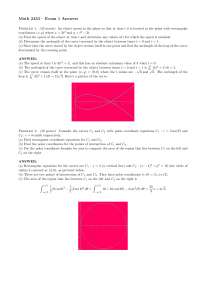 5 Questions with Answers - Calculus and Analytic Geometry III - Exam 1 | MATH 2433 - Docsity