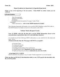 General Chemistry Laboratory - Report Guideline Experiment 3 | CHEM 20L ...