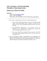 Principles of Operating Systems - Problem Set 3 - Fall 2004 | COP 4610 - Docsity