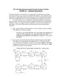 Past Exam 1 Sample Questions - Microprocessor Based System Design | EEL 4746 - Docsity