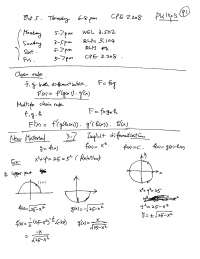 Problems on Differential Calculus - Handwritten Notes | M 408K - Docsity