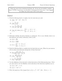 Exam 1 Review Questions for Quantitative Analysis | MATH 1100 - Docsity