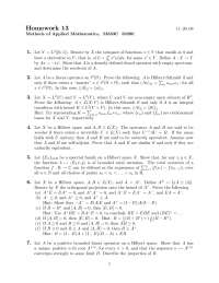 Methods of Applied Mathematics I - Homework 13 | M 383C - Docsity
