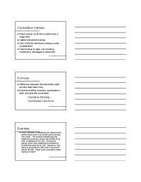 The Cumulative Markup with the Formulas and the Examples | AMT 318 ...