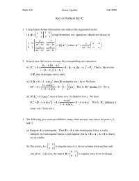 4 Solved Questions on Linear Algebra - Assignment 2 | Math 420 - Docsity