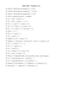 Assignment Problems | Introduction to Abstract Mathematics | MATH 300 - Docsity