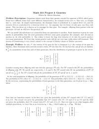 Project 2: Genetics - Introduction to Linear Algebra | MATH 215 - Docsity