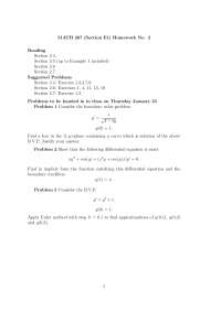 Homework 2 Problems - Differential Equations and Transforms | MATH 267 - Docsity